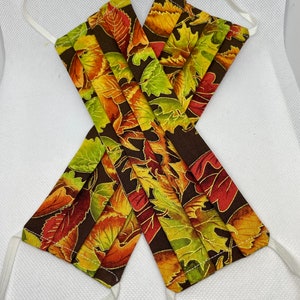 Autumn Face Mask, Fall Leaves Face Mask, Cotton Face Mask, Reusable ...