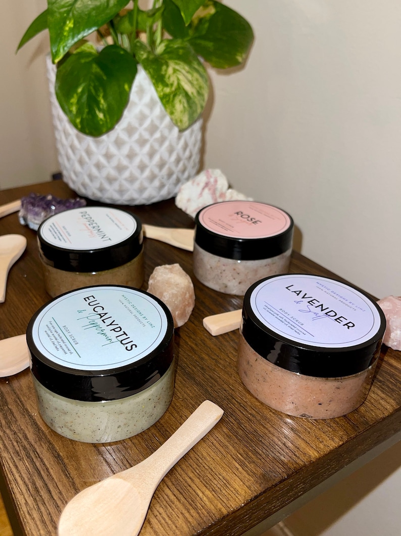 4oz Body Scrub, Sugar Scrub, Salt Scrub, All Natural Body Scrubs ...