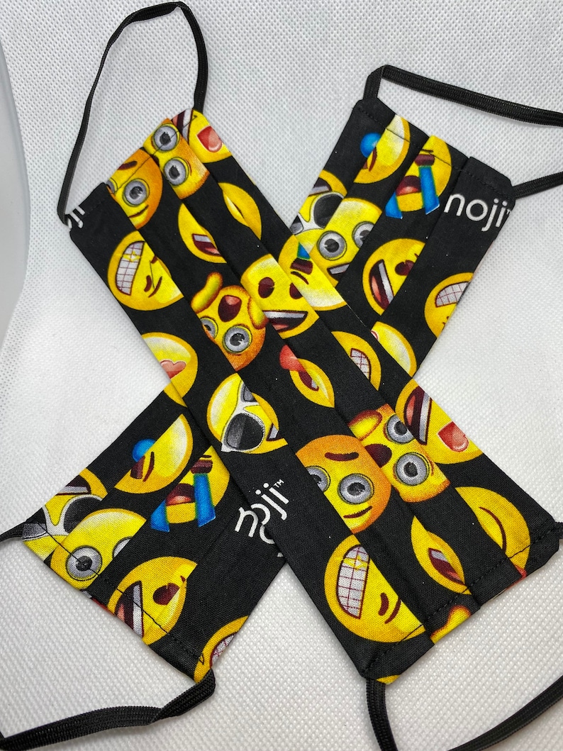 Emoji Face Mask, Smiley Face Mask, Cotton Face Mask, Reusable Face Mask ...