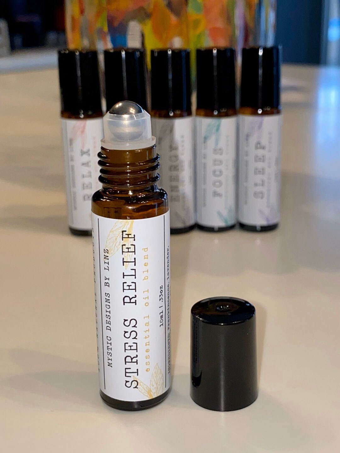 STRESS RELIEF Essential Oil Blend, Stress Relief Essential Oil Rollers ...