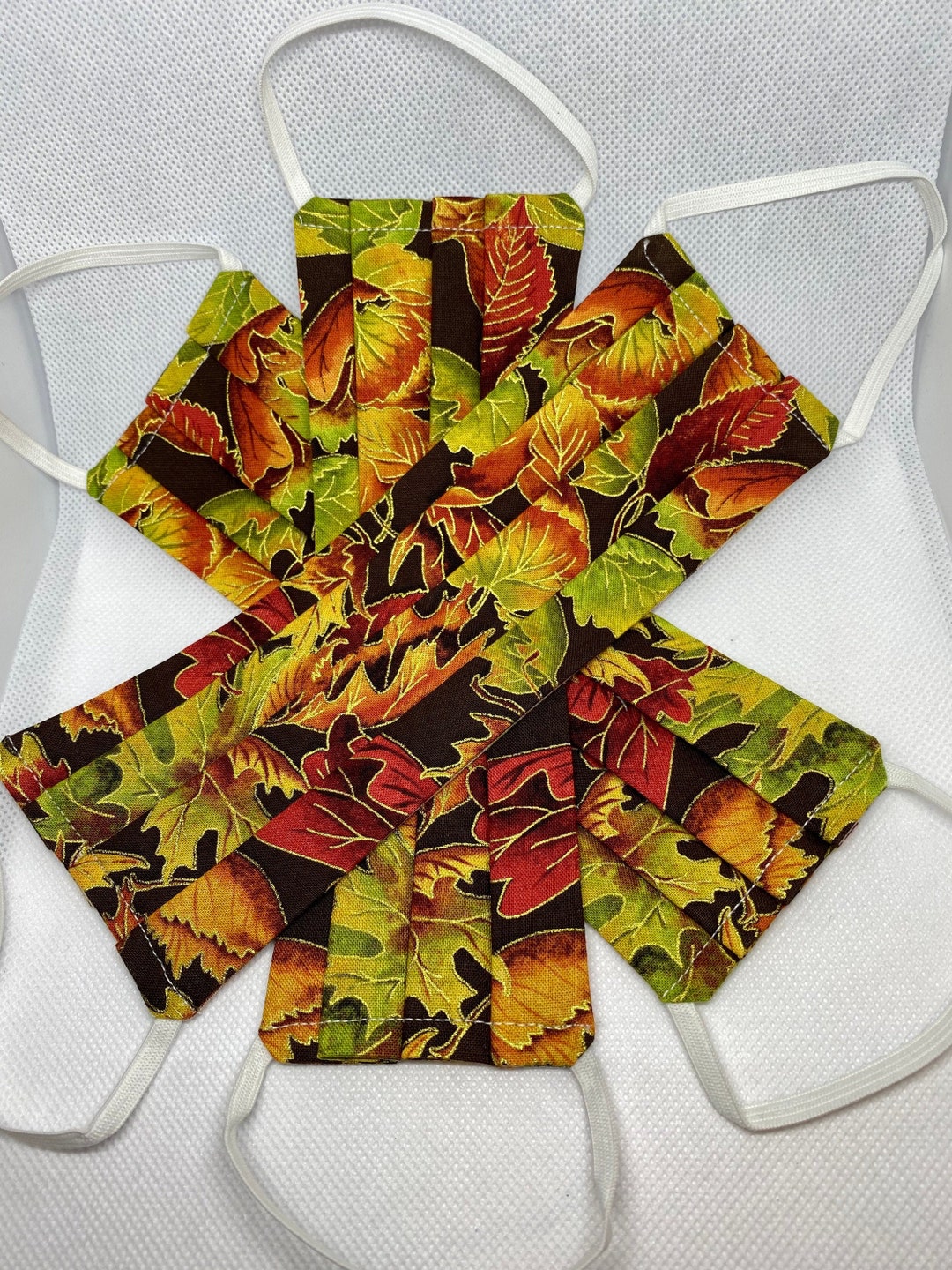 Autumn Face Mask, Fall Leaves Face Mask, Cotton Face Mask, Reusable ...