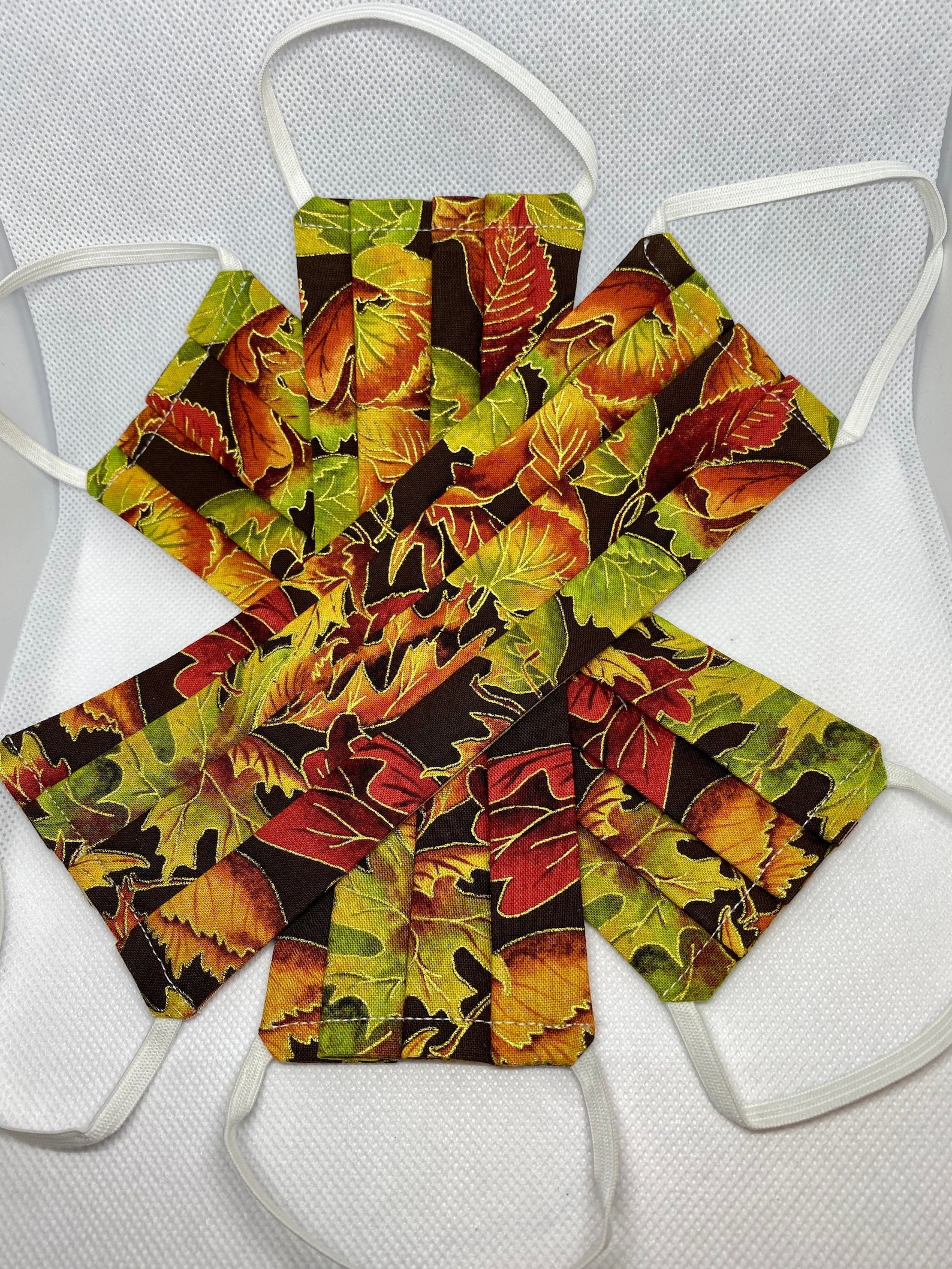 Autumn Face Mask, Fall Leaves Face Mask, Cotton Face Mask, Reusable ...