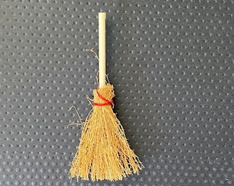 Set of 5 Miniature Handmade Round Excelsior Black Brooms - Etsy