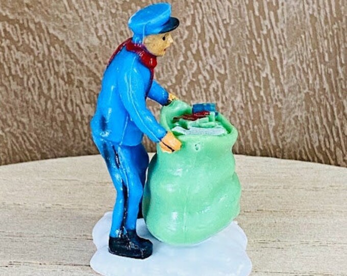 Miniature Mailman in Snow, Doll House Miniatures, Fairy Garden, Tiered ...