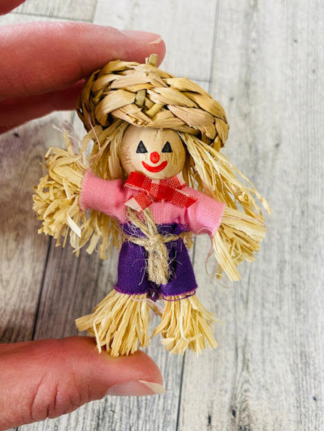 Miniature Scarecrow 2 1/2 Inch Dollhouse Miniatures Fairy Garden ...