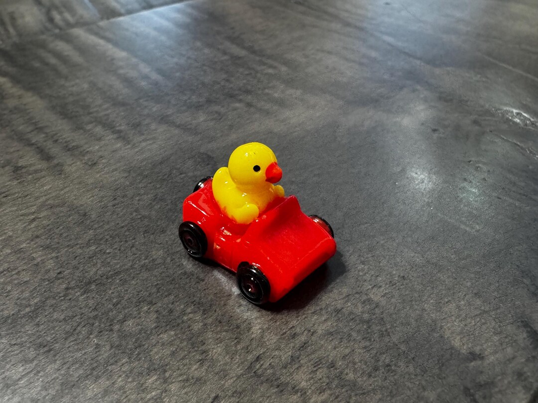 Mini Duck in Jeep Red, Mini Resin Ducks, Duck in Truck, Fairy Garden ...