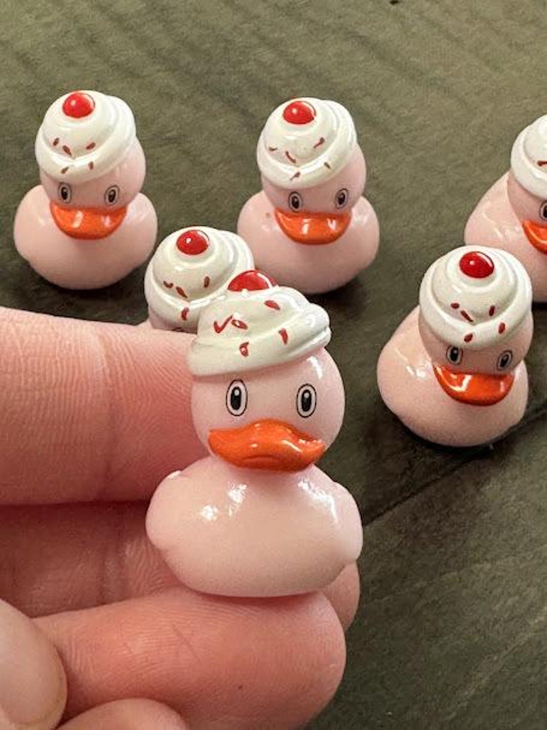 Mini Resin Duck Ice Cream Sundae, Miniature Duck, Fairy Garden ...