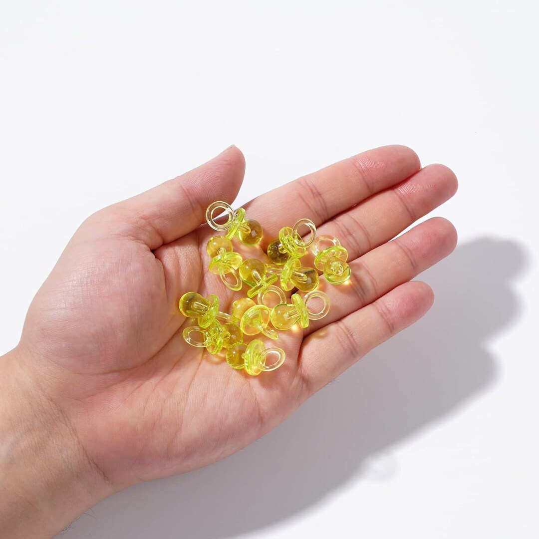 24 Mini Pacifiers Yellow Baby Shower Favors, Sprinkle Shower Favors ...