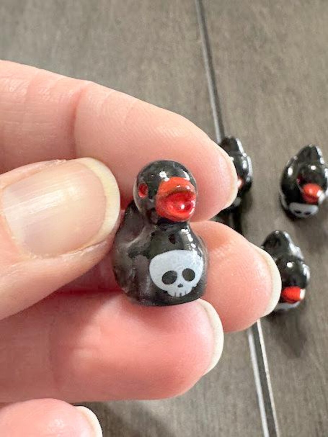 10 Skull Ducks Mini Resin, Halloween Ducks, Cruise Ducks, Miniature ...