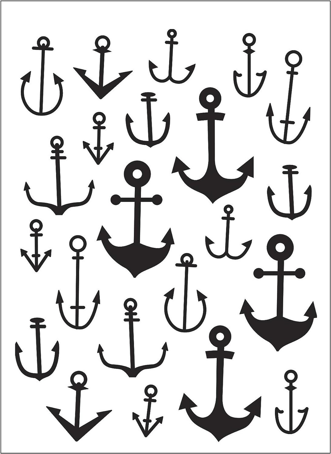 Darice Embossing Folder A6, Template Scattered Anchors, Embossing ...