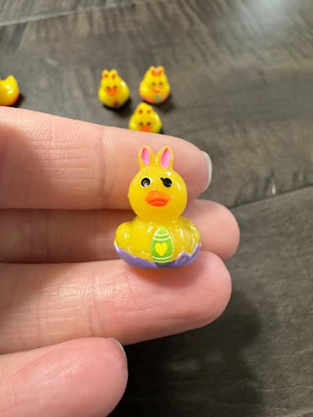 10 Easter Bunny Ducks in Eggshell Mini Resin, Easter Ducks, Cruise ...