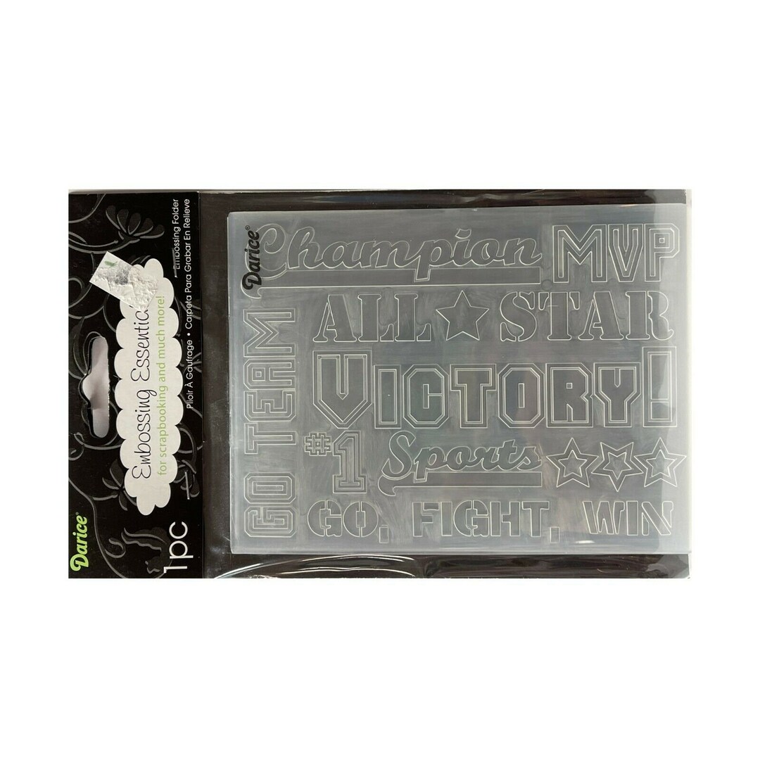 Embossing Folder Sports Phrases Paper Embossing Embosser Tools DIY Card ...