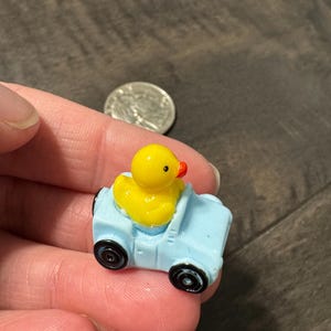 Mini Duck in Jeep Blue, Mini Resin Ducks, Duck in Truck, Fairy Garden ...