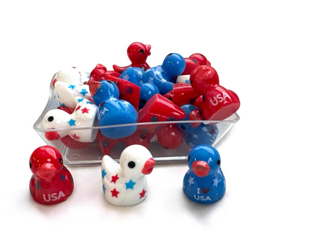 20 Patriotic USA Ducks Mini Resin, Memorial Day Ducks, Cruise Ducks ...