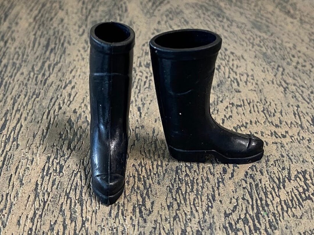 Miniature Santa Boots. Miniature Black Boots. Dollhouse Boots. - Etsy