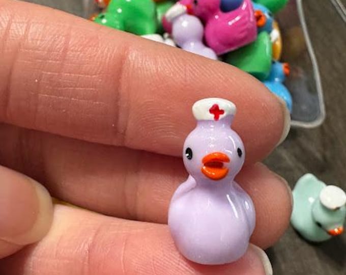 20 Nurse Ducks Mini Resin Ducks, Nurse Hat Ducks, Fairy Garden ...