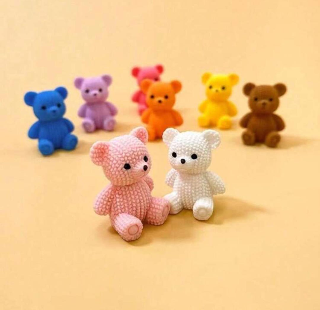 Mini Bears, Mini Resin Teddy Bears, Fairy Garden, Dollhouse, Trinkets ...
