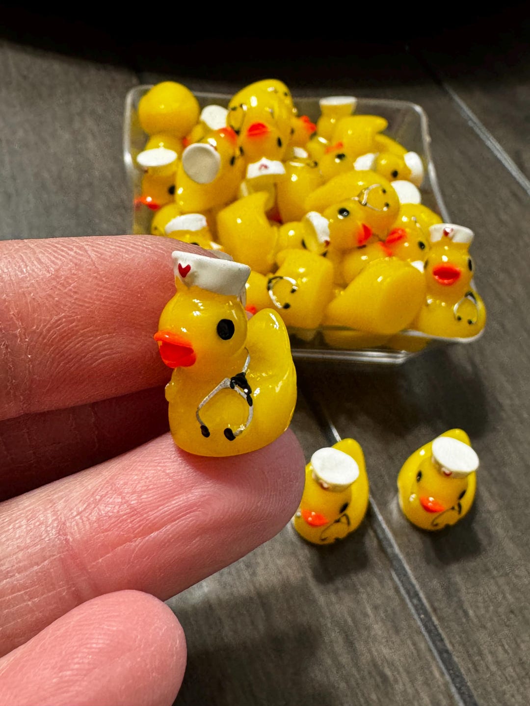 20 Nurse Ducks With Stethoscope Mini Resin Ducks, Nurse Hat Ducks ...