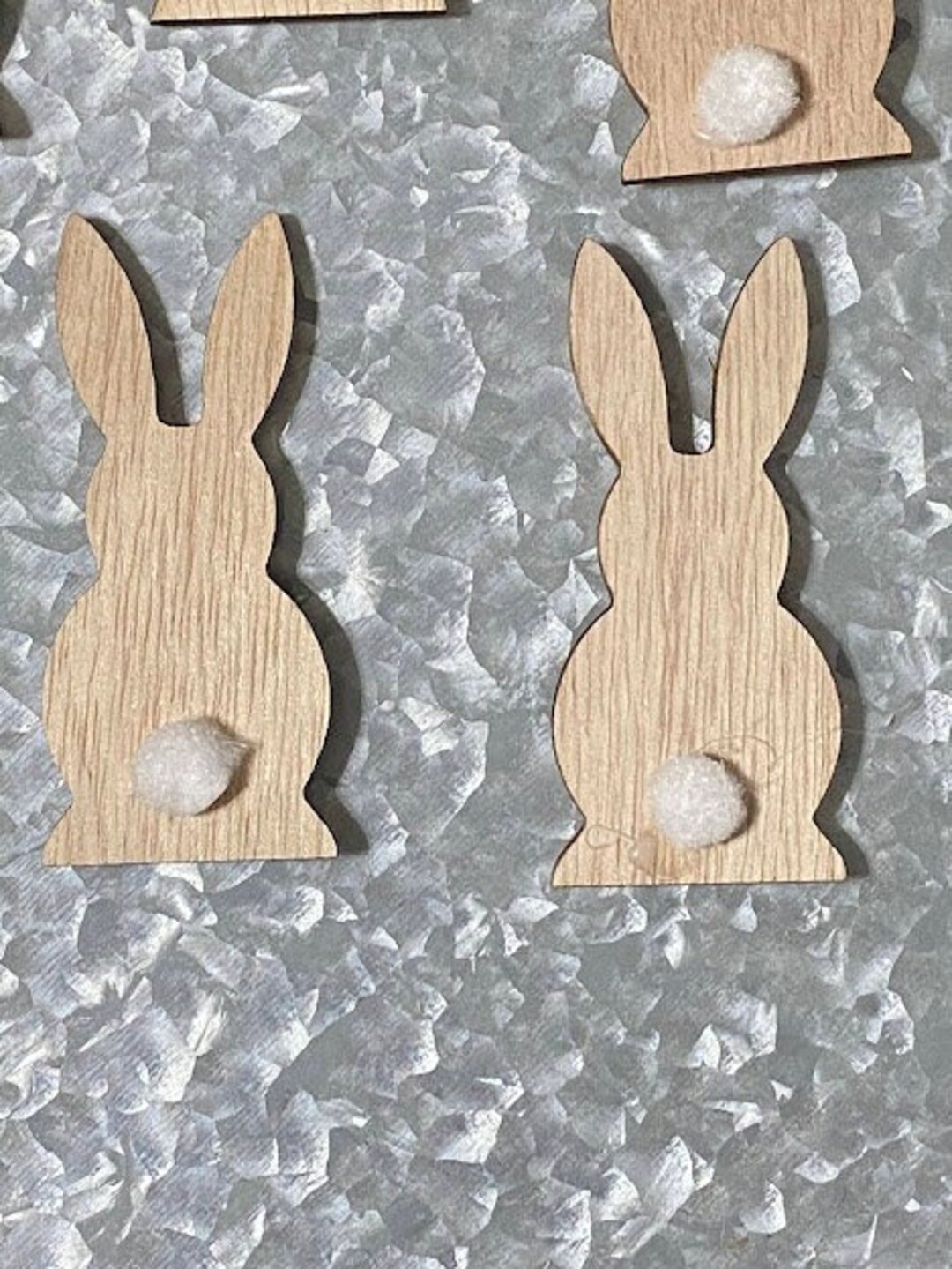 Farmhouse Bunny Magnets Set of 6, Wood Bunny Magnets, Easter Magnets ...