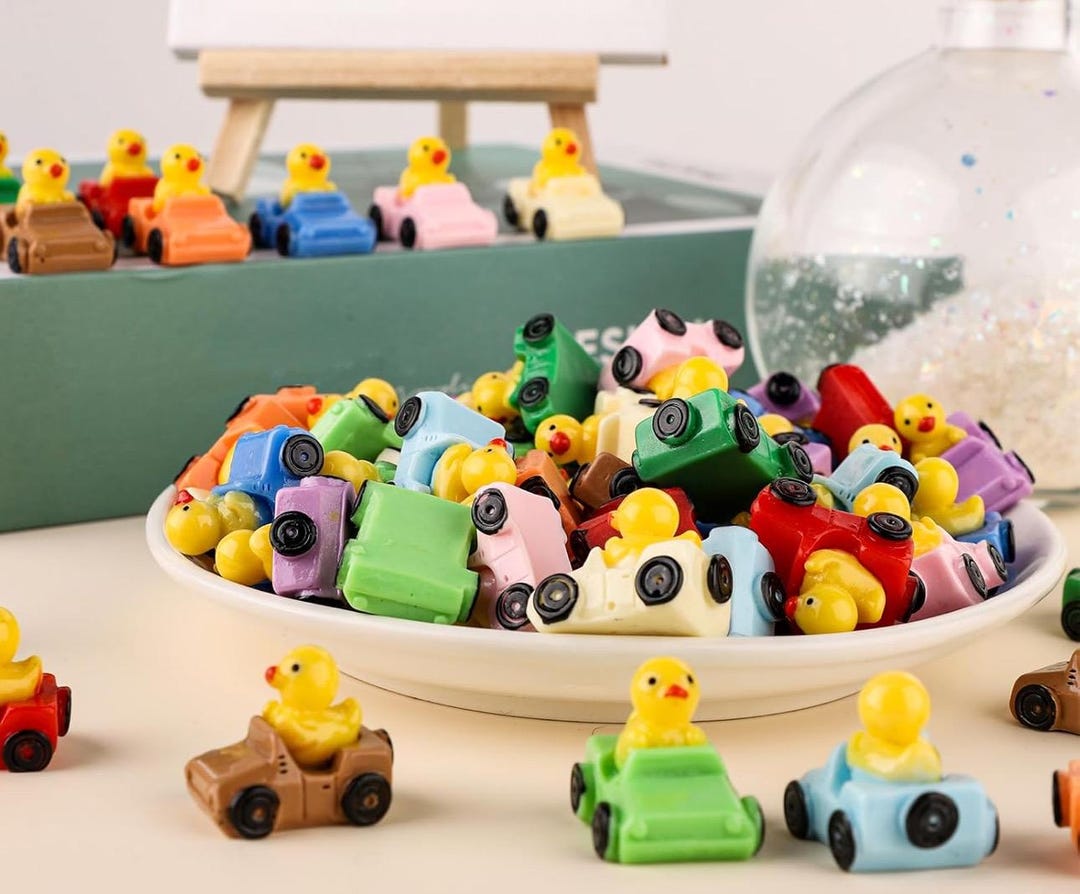 Mini Duck in Jeep , Mini Resin Ducks, Duck in Truck, Fairy Garden ...