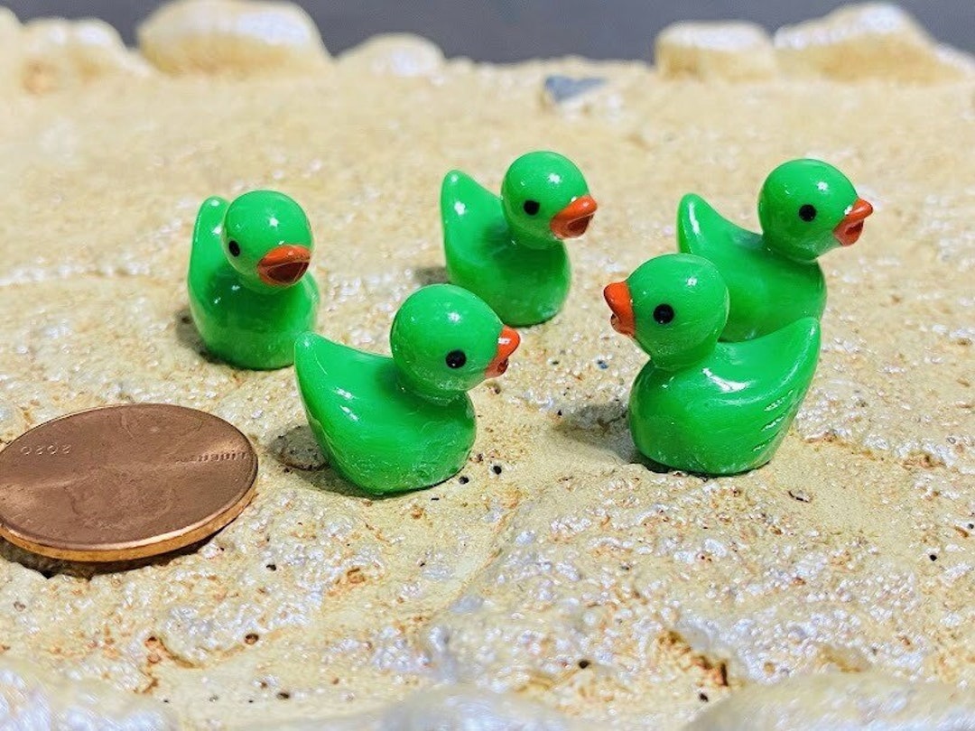 50 Miniature Ducks GREEN, St Patrick's Day Ducks, Fairy Garden Ducks ...