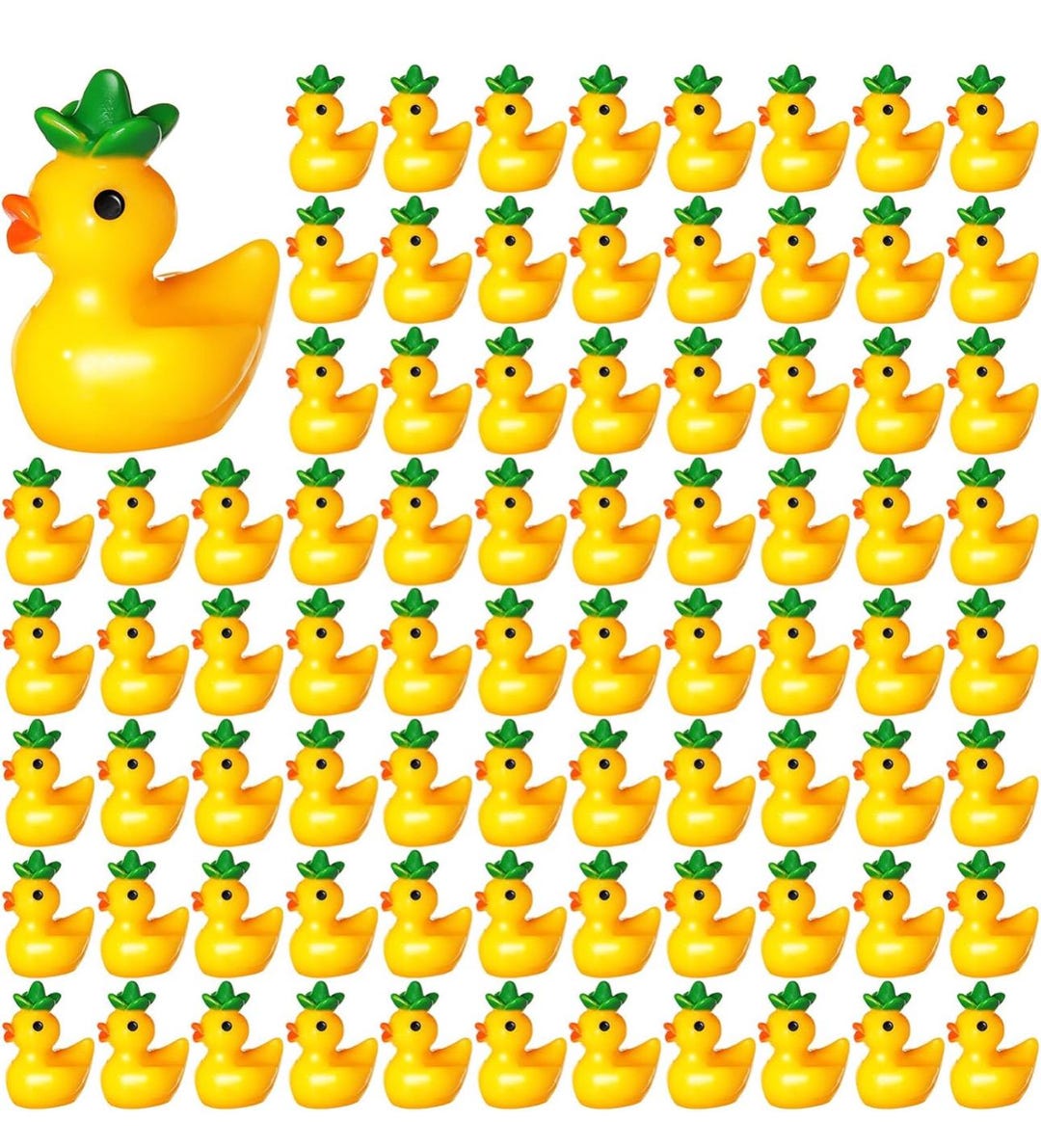 Pineapple Ducks Miniature, Tiny Luau Ducks, Fairy Garden, Dollhouse ...