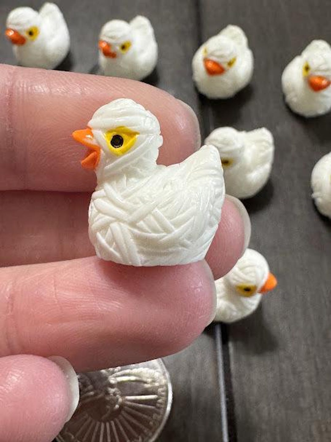 10 Mummy Ducks Mini Resin, Halloween Ducks, Cruise Ducks, Miniature ...