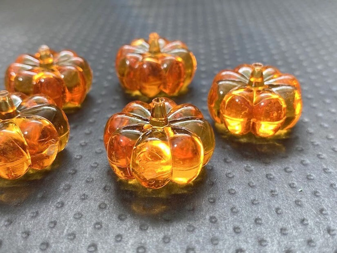 5 Miniature Pumpkins, Halloween Miniatures, Dollhouse Halloween ...