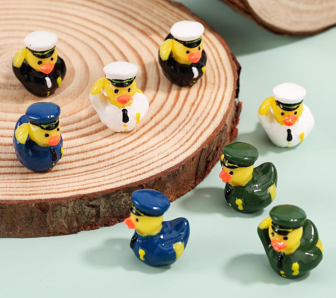 10 Miniature Tribute Ducks, Tiny Ducks, Fairy Garden,, Trinkets, Army ...