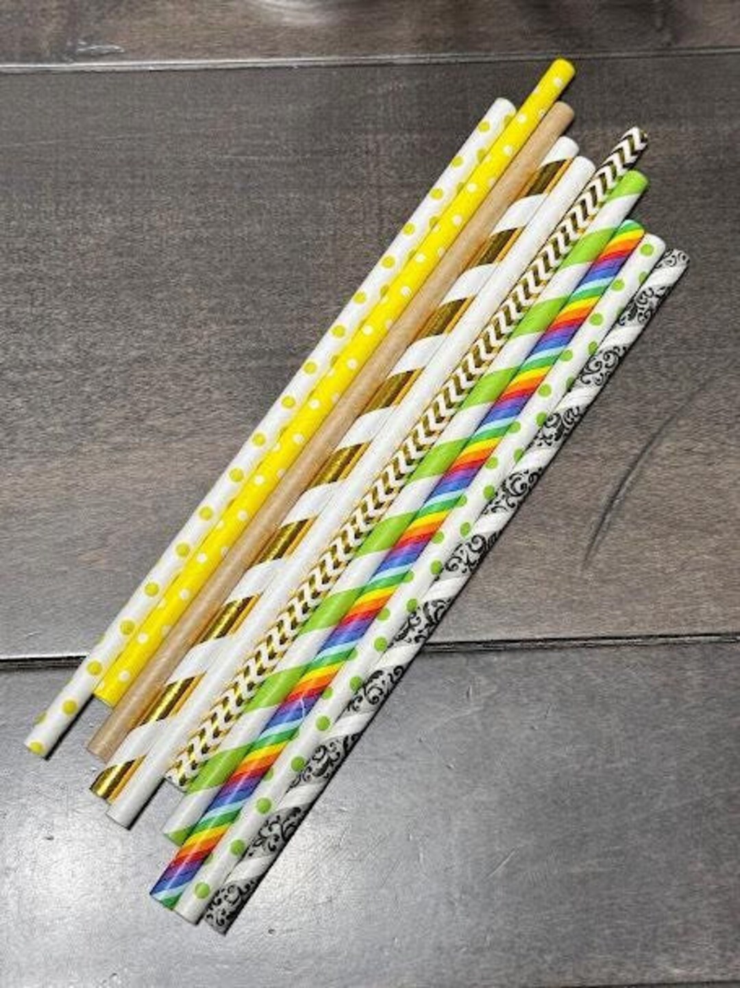 20 Paper Straws St Patrick's Day Mix Paper Straws Disposable ...