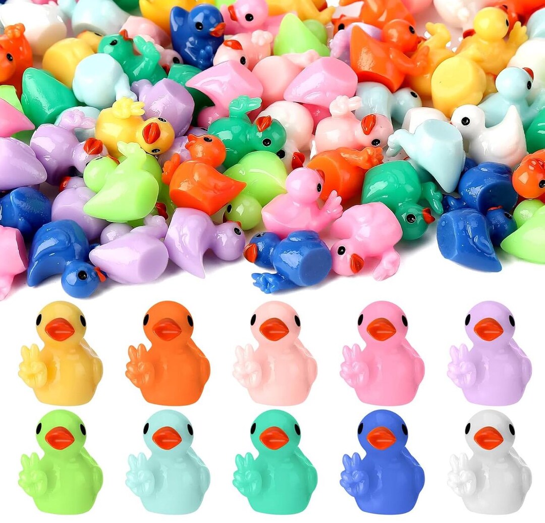 20 Peace Sign Ducks Mini Resin Ducks, Peace Ducks, Fairy Garden ...