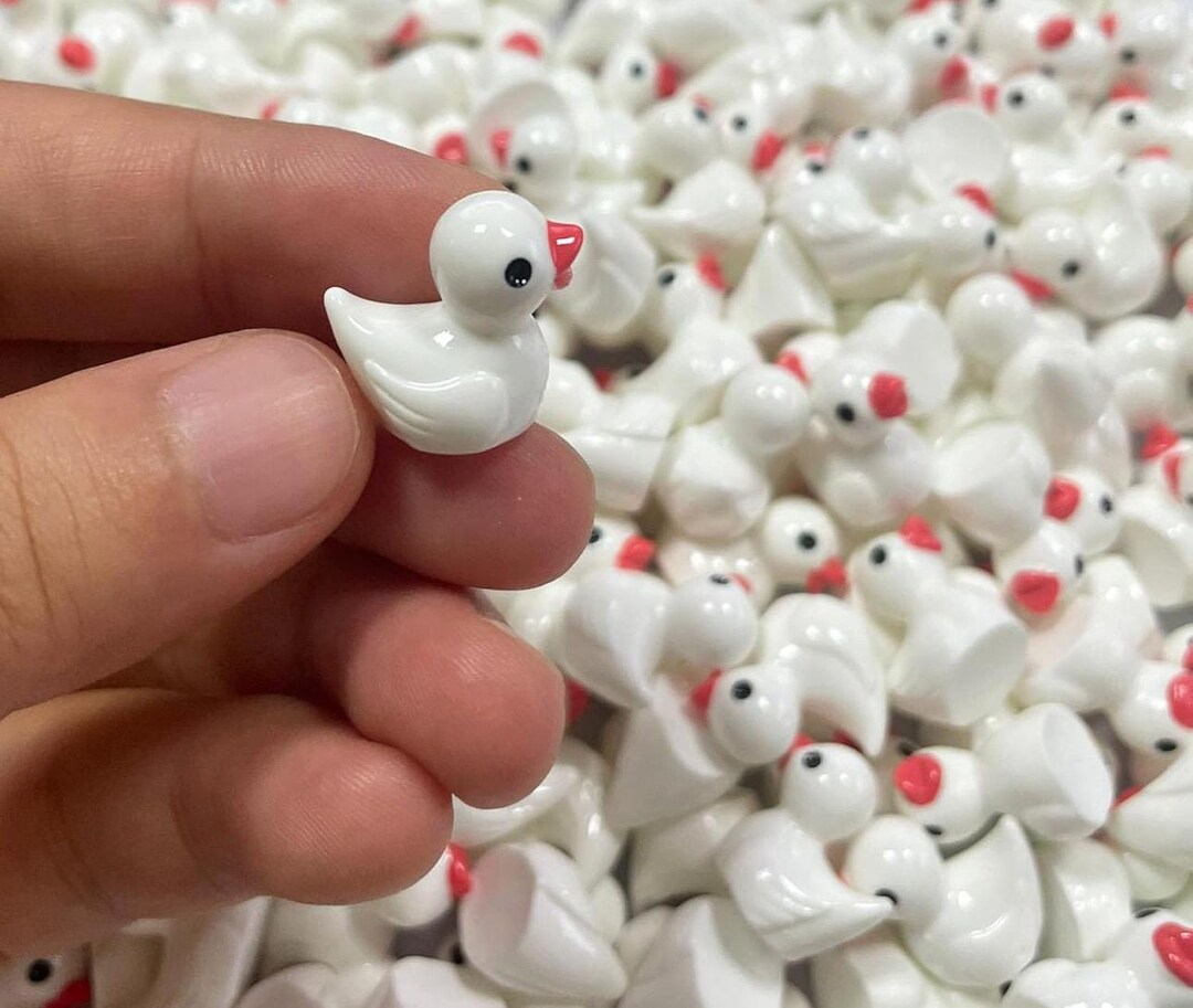 Mini Resin Ducks White, Miniature Ducks - Mini Fairy Garden - Slime ...