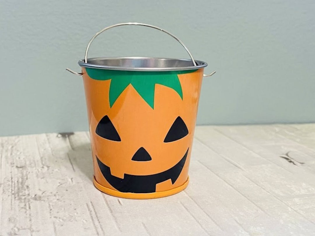 Halloween Mini Pumpkin Pail. Halloween Tiered Tray Decor. - Etsy