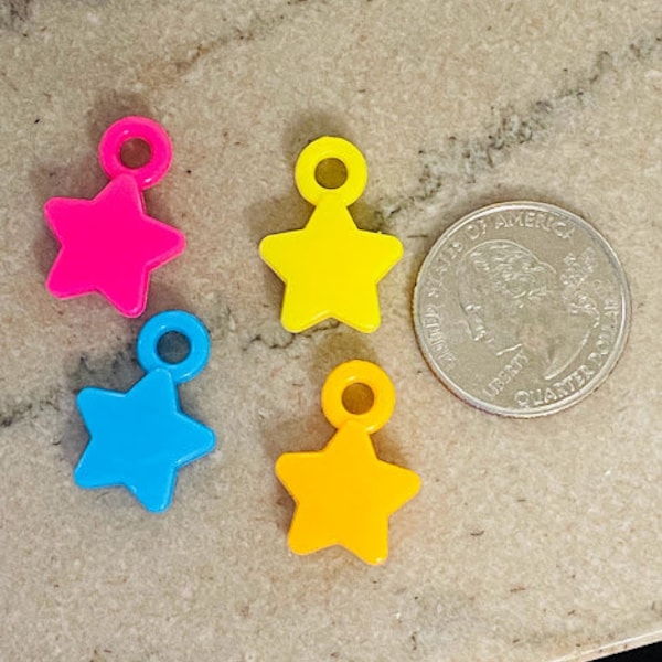 Plastic Star Charms - Etsy