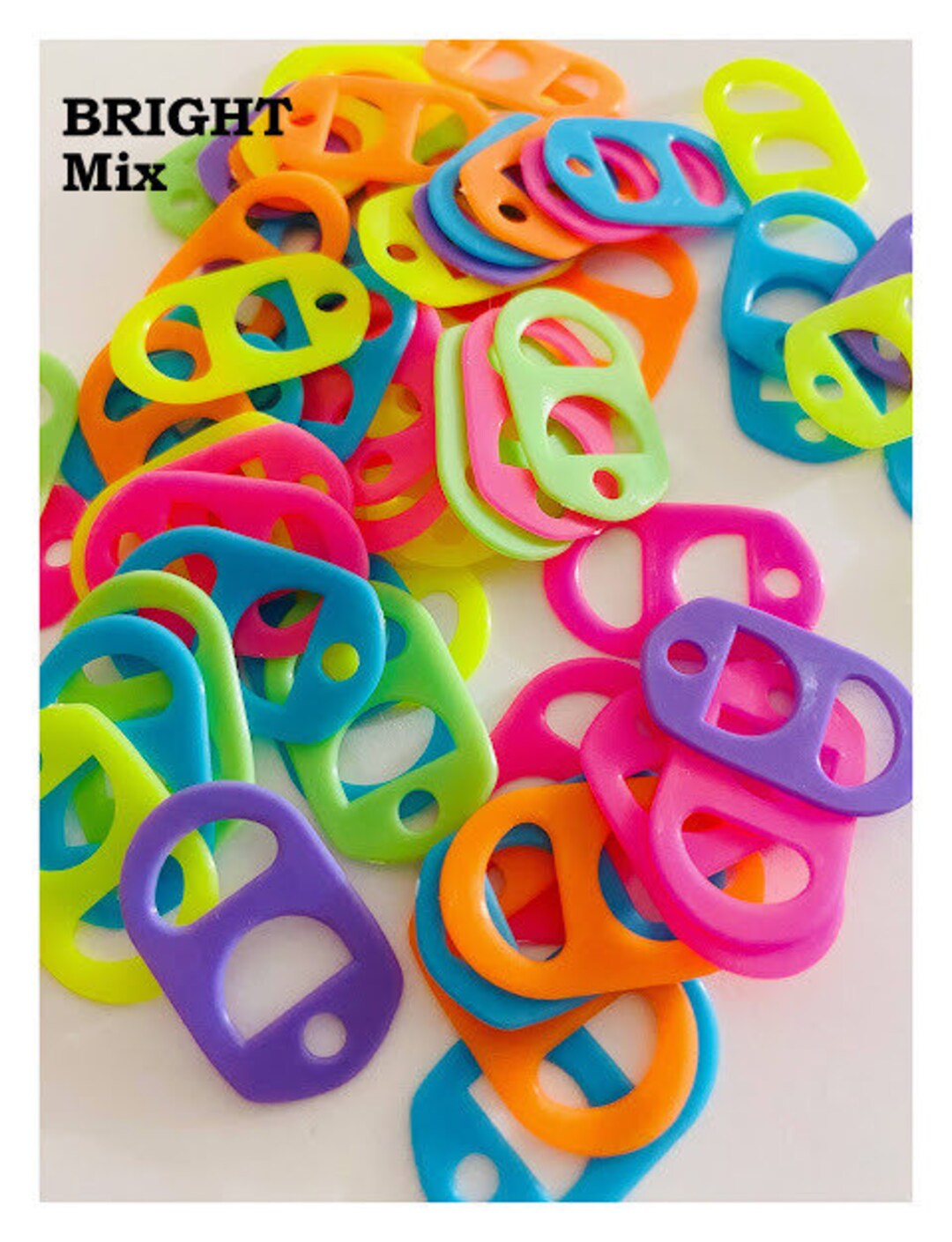 25 Plastic Soda Pop Tabs Slime Charms | Jewelry Findings | Keychains ...