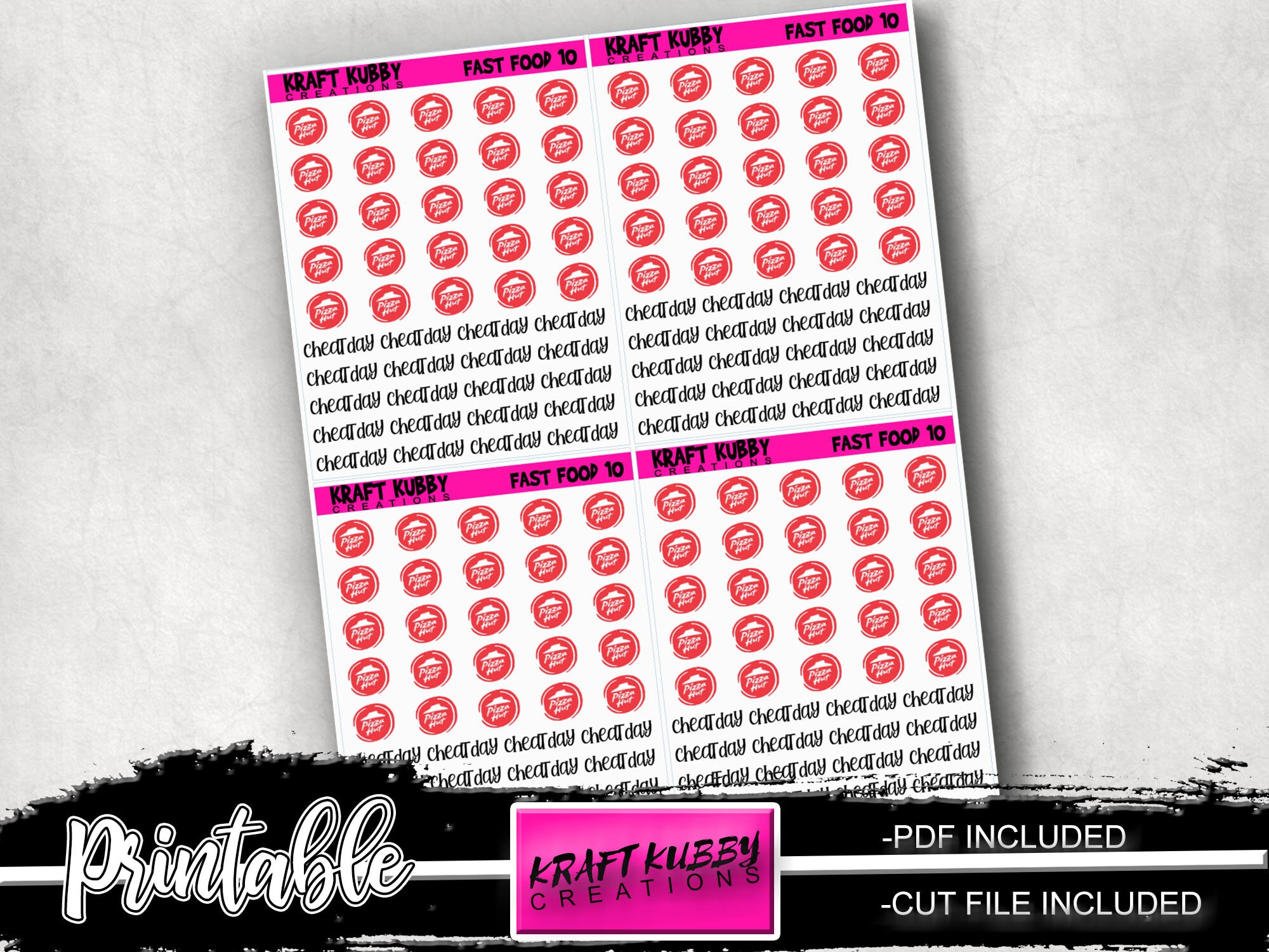 Paper, Party & Kids ECLP Cheat Day Stickers Instant Download Digital ...