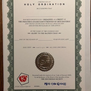 Discordian Priest Ordination Kit - Etsy