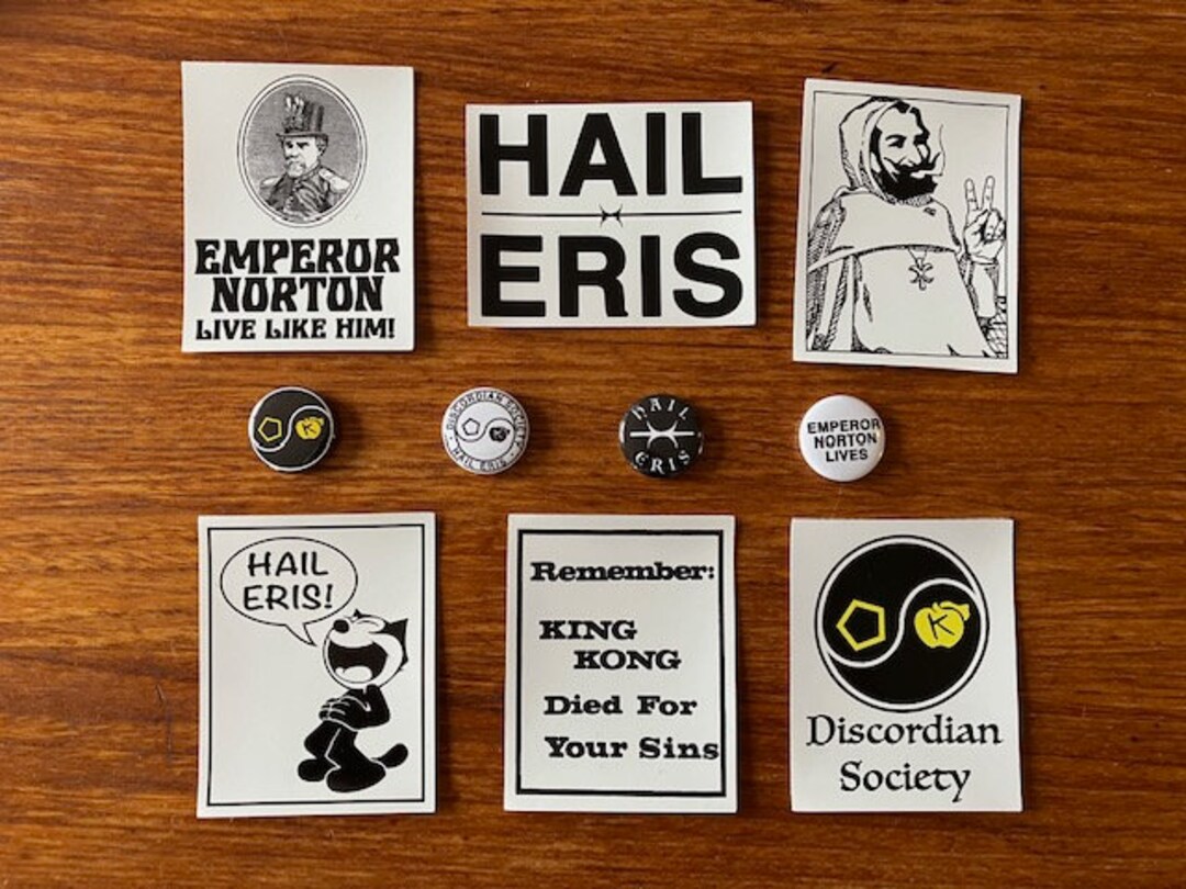 Discordian Button and Sticker Set - Etsy