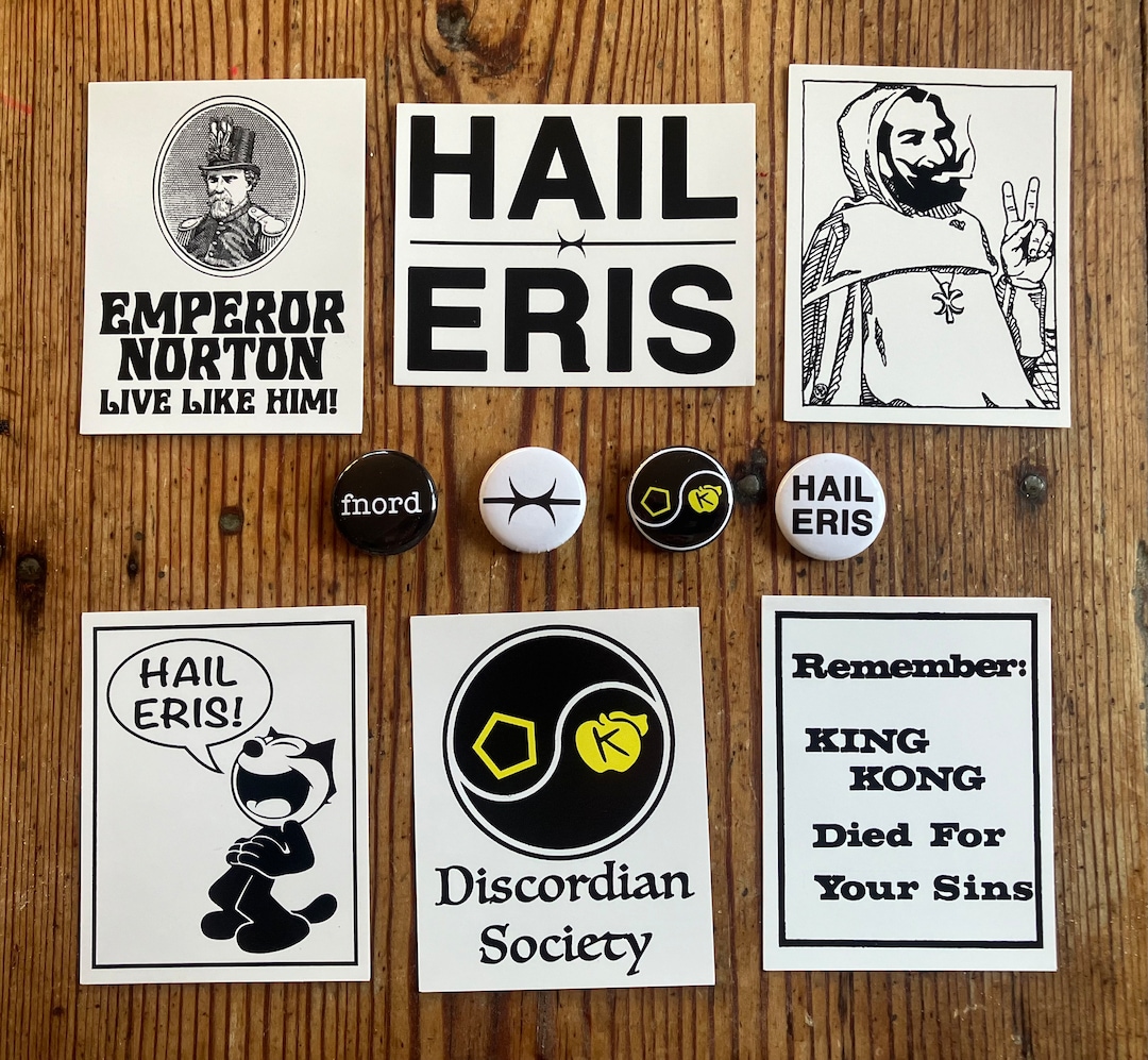 Discordian Button and Sticker Set - Etsy