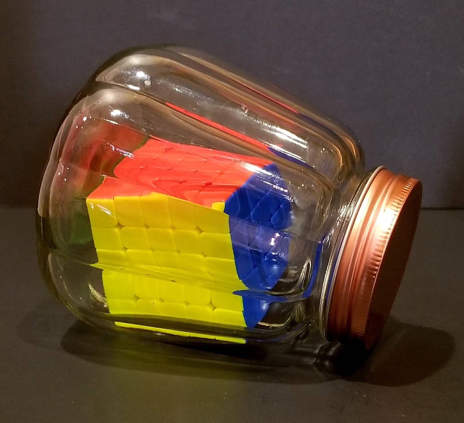 IMPOSSIBLE BOTTLE – 5x5 Rubik’s Cube in Glass Jar - Etsy