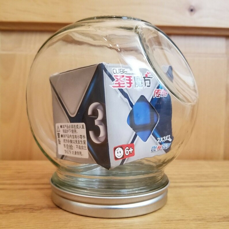 IMPOSSIBLE BOTTLE – Packaged Rubik’s Cube in Glass Candy Jar - Etsy