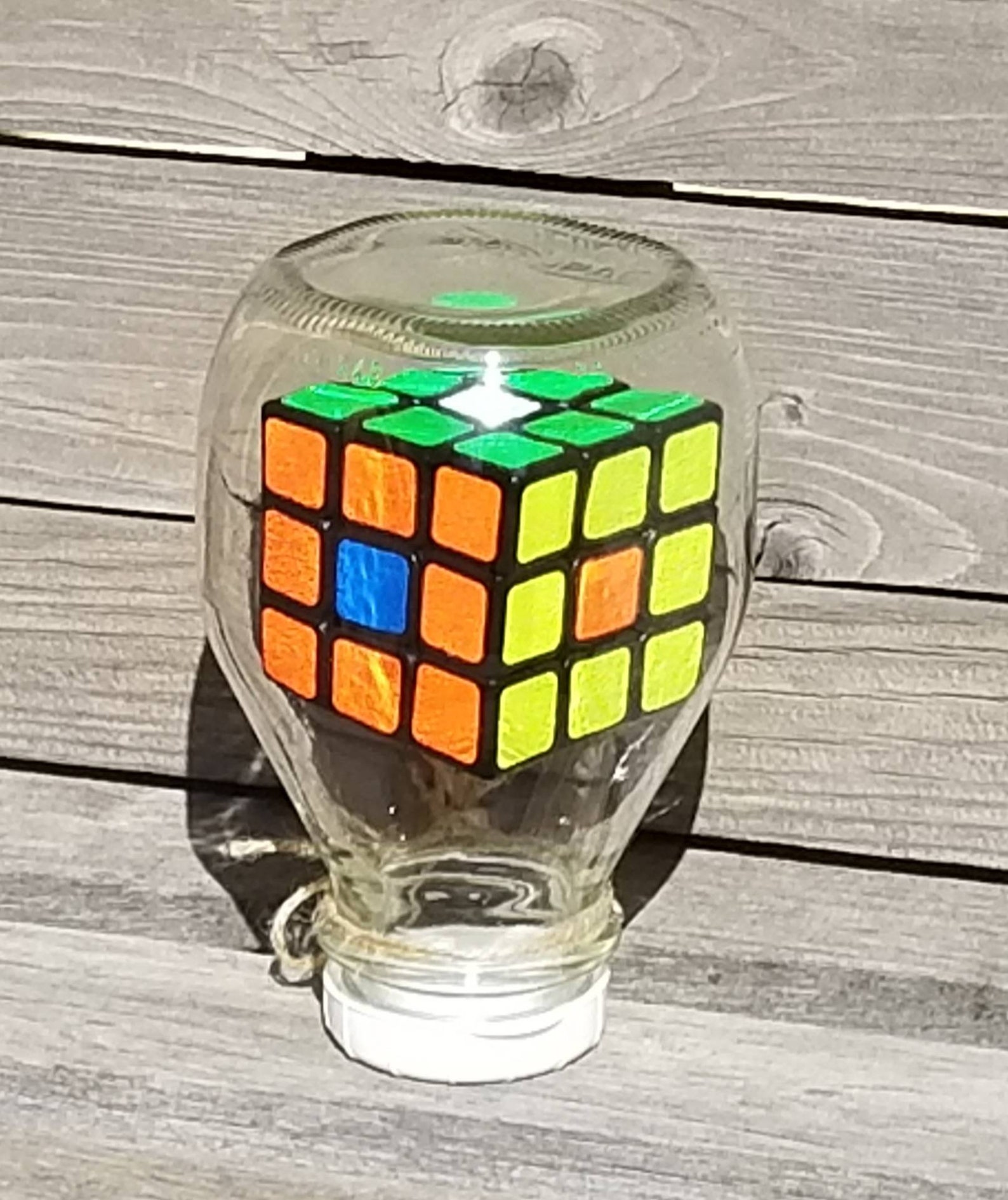 IMPOSSIBLE BOTTLE – Rubik’s Cube in Pint Milk Bottle - Etsy