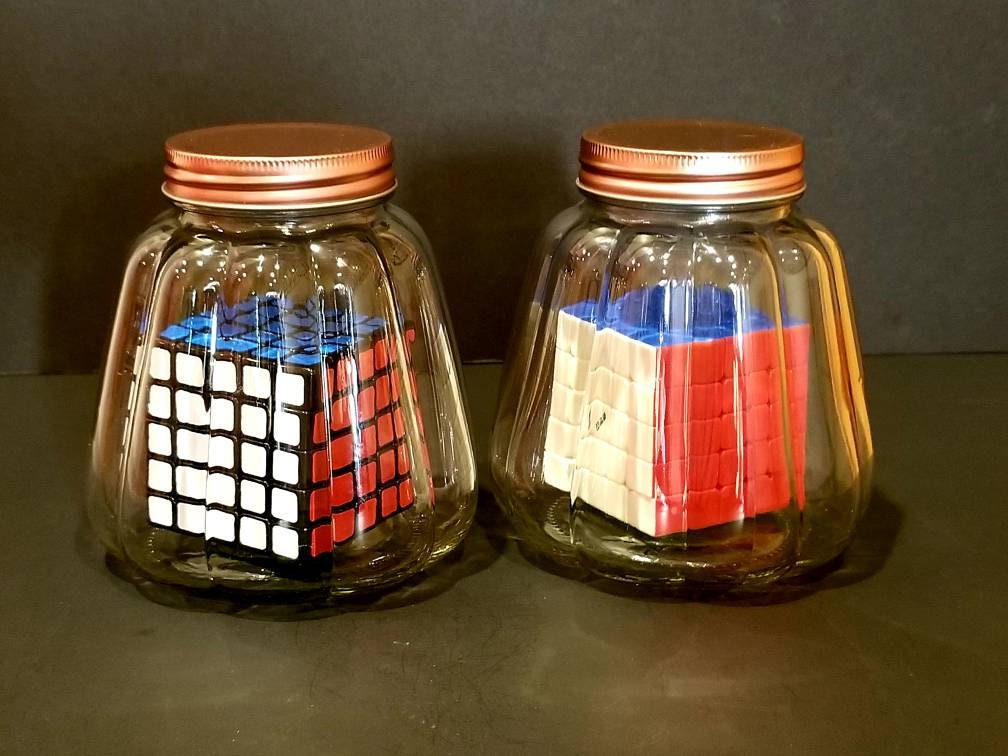 IMPOSSIBLE BOTTLE – 5x5 Rubik’s Cube in Glass Jar - Etsy