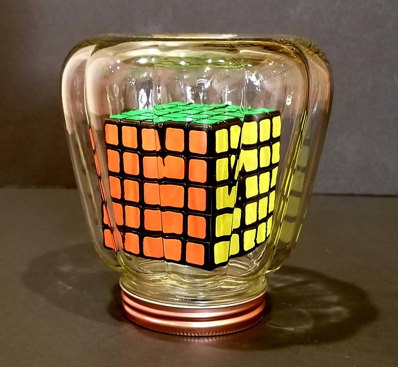 IMPOSSIBLE BOTTLE – 5x5 Rubik’s Cube in Glass Jar - Etsy