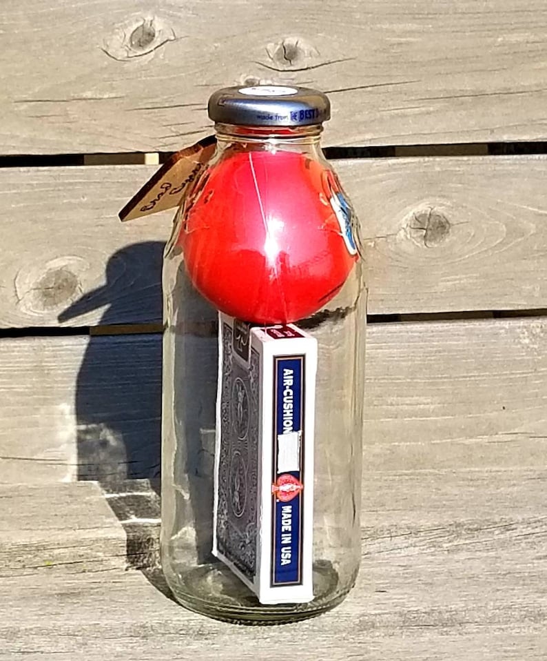 IMPOSSIBLE BOTTLE – Deck of Playing Cards & Polyurethane Ball in a ...