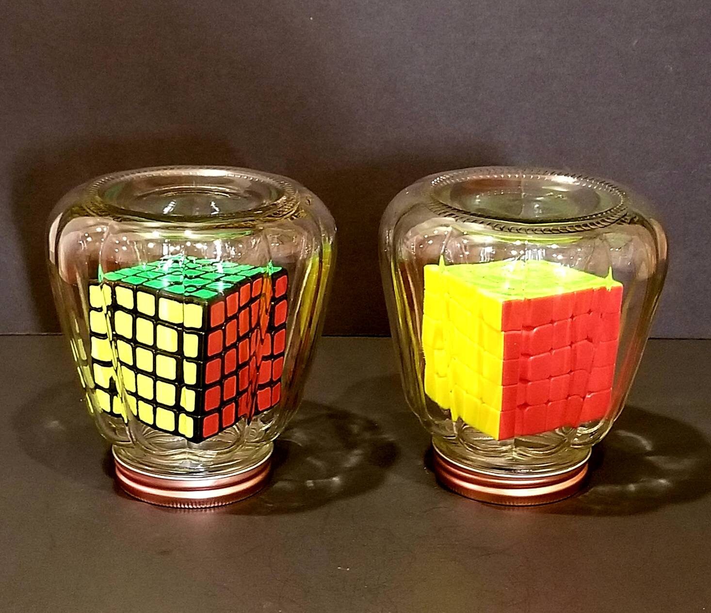 IMPOSSIBLE BOTTLE – 5x5 Rubik’s Cube in Glass Jar - Etsy