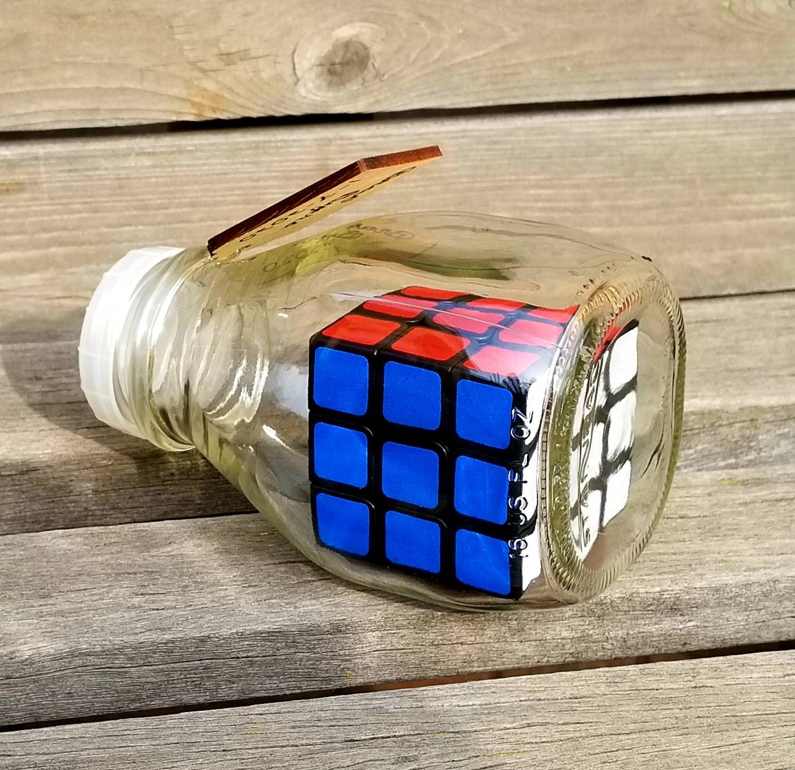 IMPOSSIBLE BOTTLE – Rubik’s Cube in Pint Milk Bottle - Etsy