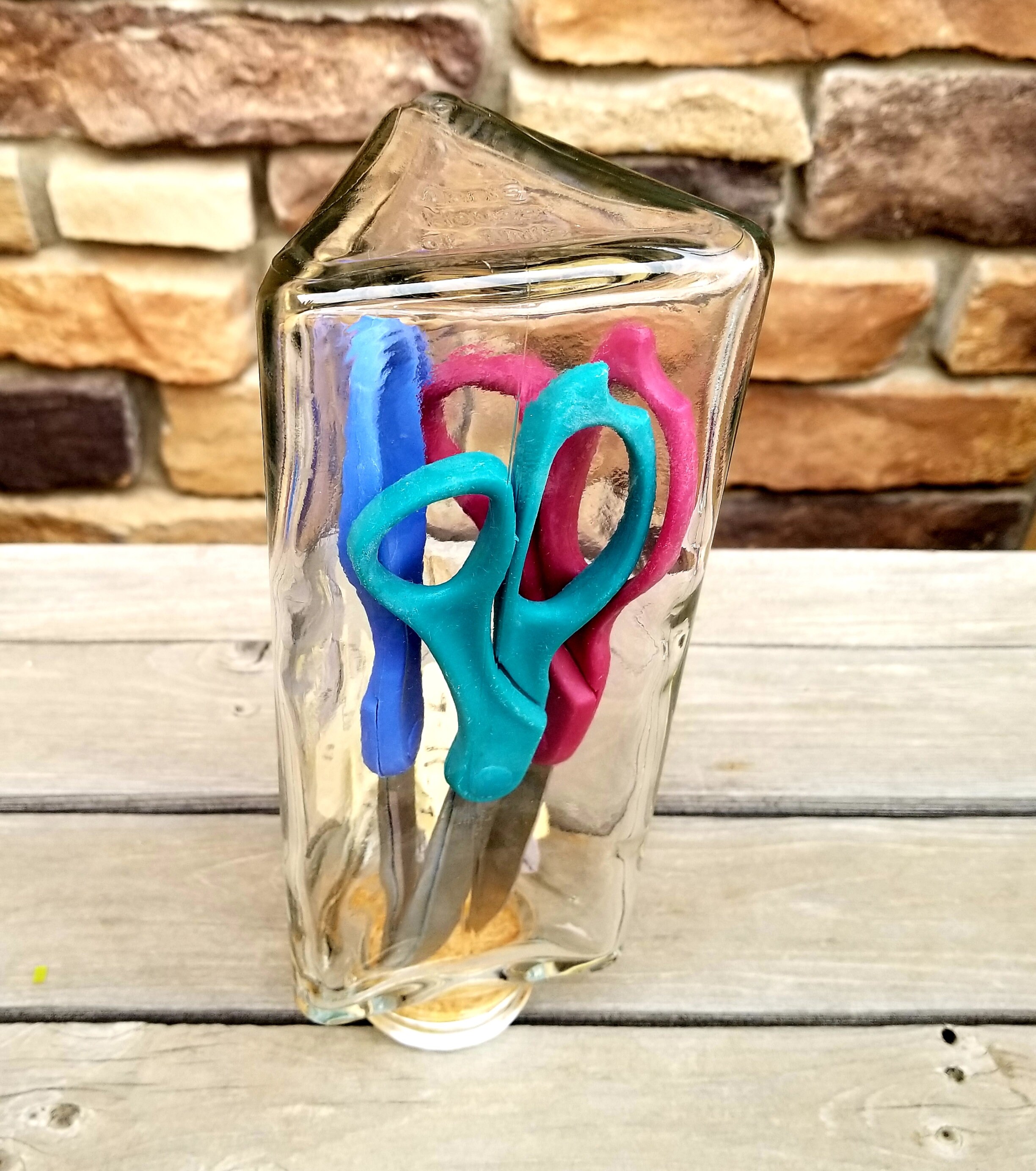 IMPOSSIBLE BOTTLE – Scissors, 3-pair in VINTAGE Bottle - Etsy