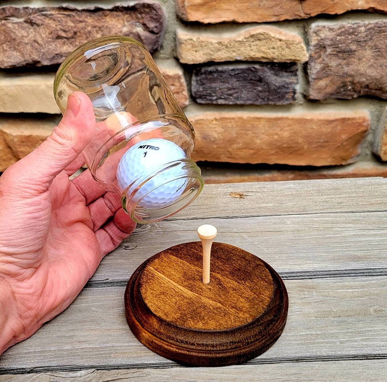 IMPOSSIBLE BOTTLE Golf Ball on Golf Tee - Etsy