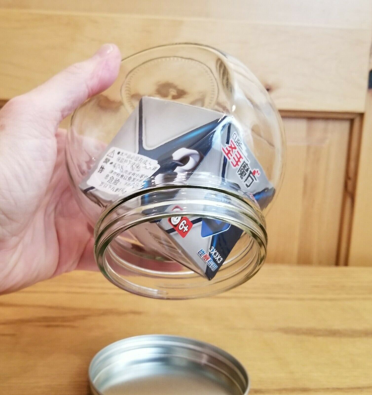 IMPOSSIBLE BOTTLE – Packaged Rubik’s Cube in Glass Candy Jar - Etsy